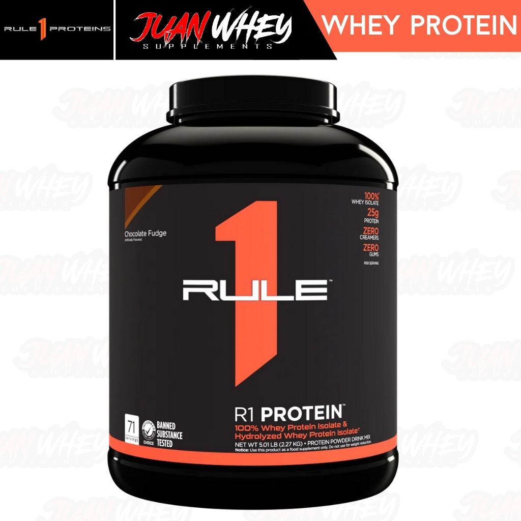 Rule 1 R1 Whey Isolate Protein – 5LBS Free Shaker – JUAN WHEY